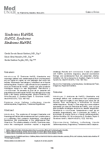 Síndrome HaNDL | Iberoteca