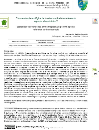 Trascendencia ecológica de la selva tropical con referencia especial al ...