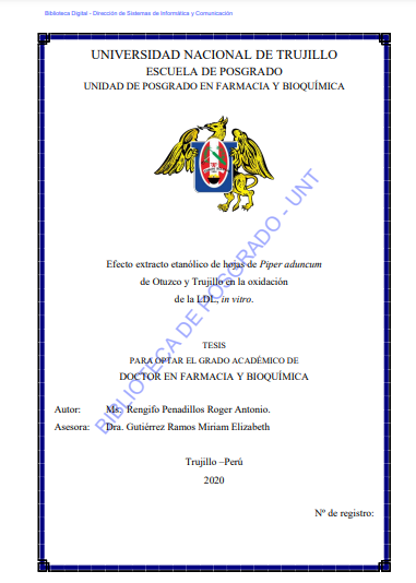 Efecto extracto etanólico de hojas de Piper aduncum de Otuzco y ...
