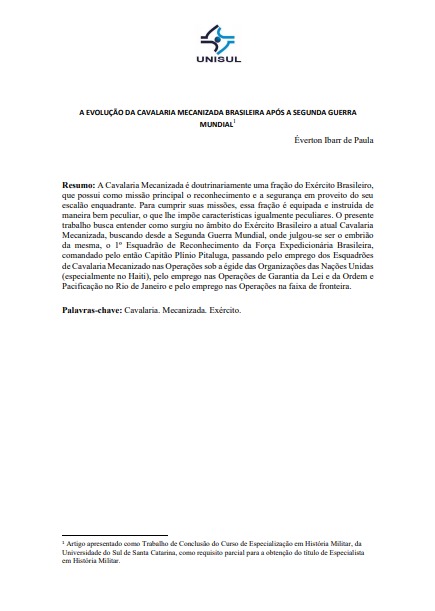 A evolução da cavalaria mecanizada brasileira após a Segunda Guerra ...
