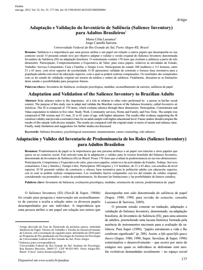 Adaptação e validação do Inventário de Saliência (Salience Inventory ...