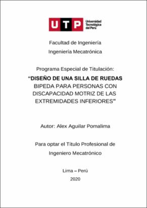 Diseño de una silla de ruedas bípeda para personas con discapacidad ...
