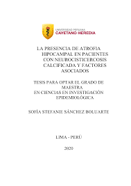La presencia de atrofia hipocampal en pacientes con neurocisticercosis ...