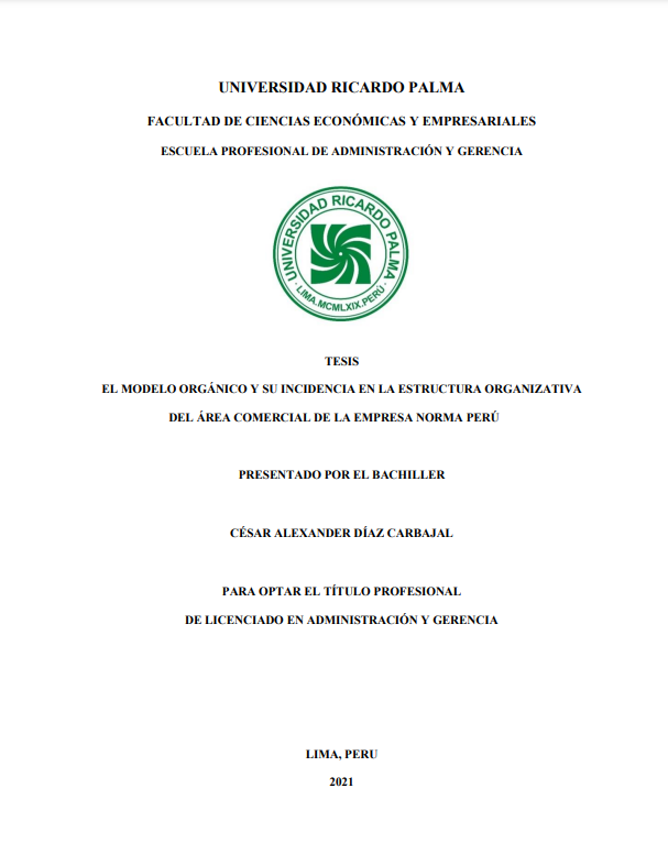 El modelo orgánico y su incidencia en la estructura organizativa del ...
